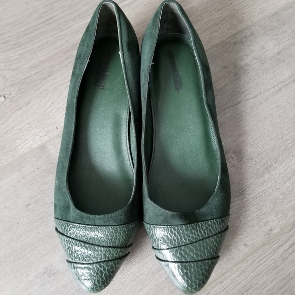 Dress Barn | Shoes | Dress Barn Green Hidden Wedge Heels | Poshmark